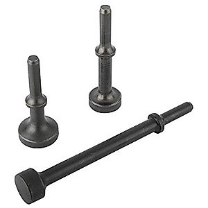 Smoothing Air Hammer Tool Kit Pneumatic Chisel Bits Accessories Including 3pcs 0.401'' (10mm) Shank Air Hammer and 1pc Spring