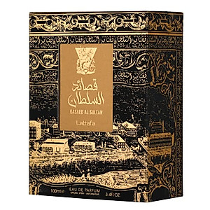 Qasaed Al Sultan EDP - Eau de Parfum Unisex 100ml(3.4 oz) | Bergamot, Berries, Apple, Black Birch, Fresh Wood, Jasmine, Patchouli, Roses, Floral And Woody Shades, Gray Amber, Vanilla, Oak Moss And Rich Musk.| by Lattafa Perfumes