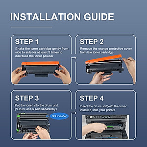 TEINO Remanufactured Toner Cartridge Replacement for Brother TN760 TN 760 TN730 to use with Brother DCP-L2550DW MFC-L2710DW MFC-L2750DW HL-L2370DW HL-L2395DW HL-L2350DW (Black, 4 Pack)