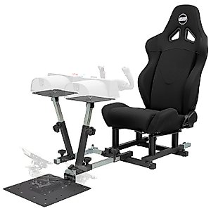 SimFab Modular Flight Simulator Cockpit For General, Civil and Commercial Aviation, MSFS Edition, Compatible With Logitech, Honeycomb, Turtle Beach, CH Products (Black)