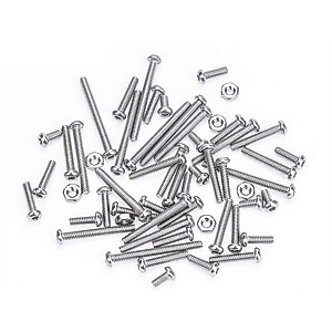 Guard4U 300Pcs Metric M2.5 304 Stainless Steel Button Head Hex Socket Cap Bolts Screws Nuts Assortment Kit- M2.5 x 4mm/ 6mm/ 8mm/ 10mm/ 12mm/ 14mm/ 16mm/ 18mm/ 20mm