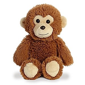 Aurora World 8" Plush Monkey Toy Figure - Soft, Fluffy, and Brown