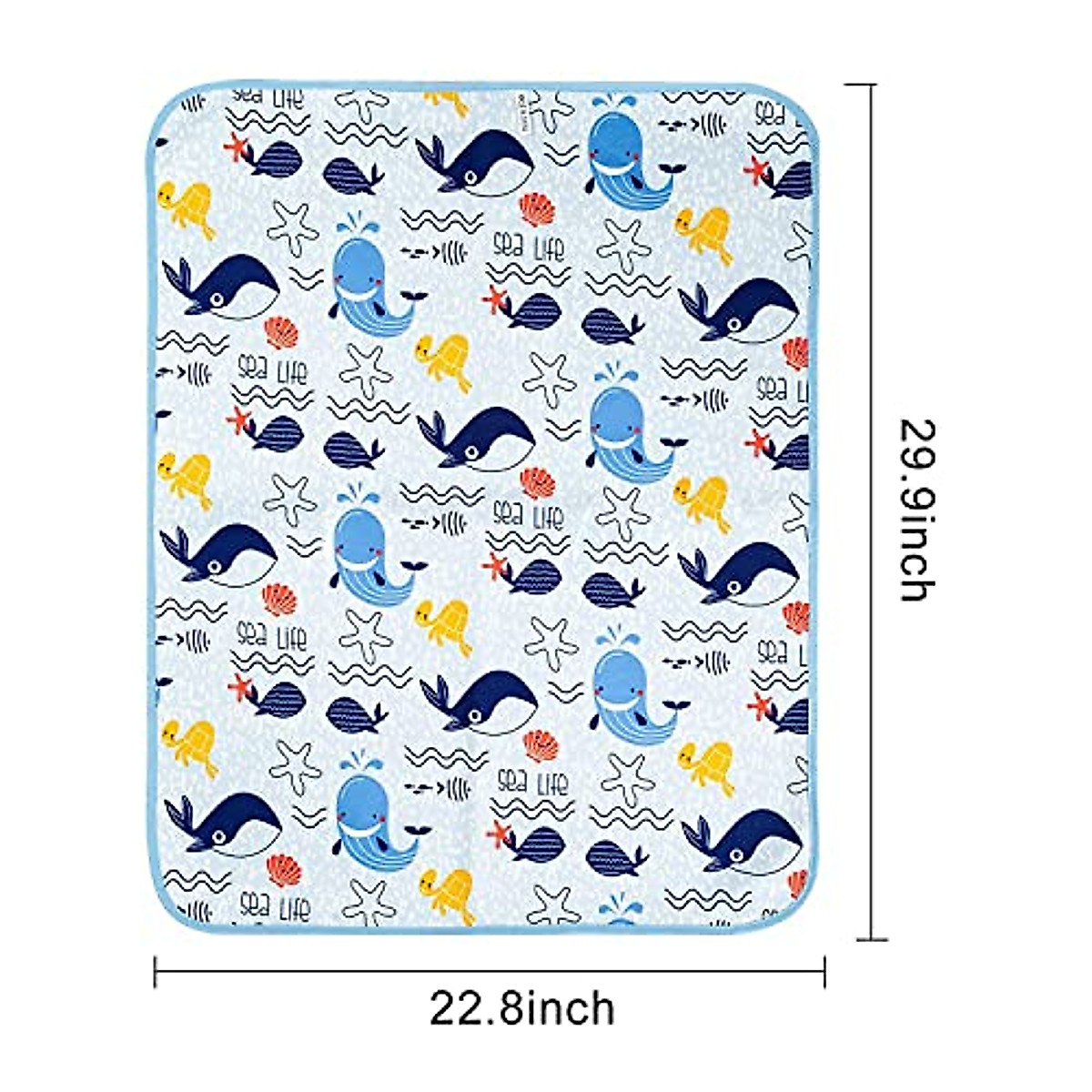 ODDA Baby Changing Mat, Portable Diaper Change Pad -19.7 X 27.6 inches Waterproof Foldable Diaper Mat, Reusable Diaper Changing Station for Travel, Home and Outdoor Extra Large Mat for Toddler(3PACK)