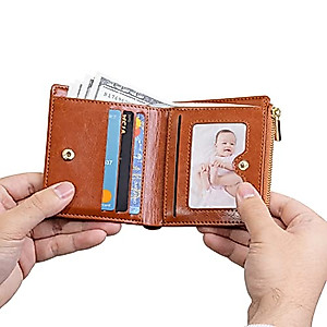 KBVWHW A Tale As Old As Time Beauty and The Beast Leather Wallet for Women Girls Daughter TV Movie Inspirational Gifts for Her Daughter (Brown)