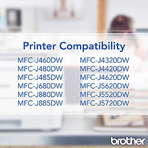 Brother Genuine High Yield Color Ink Cartridge, LC2033PKS, Replacement Color Ink Three Pack, Includes 1 Cartridge Each of Cyan, Magenta & Yellow, Page Yield Up To 550 Pages, Amazon Dash Replenishment Cartridge, LC203