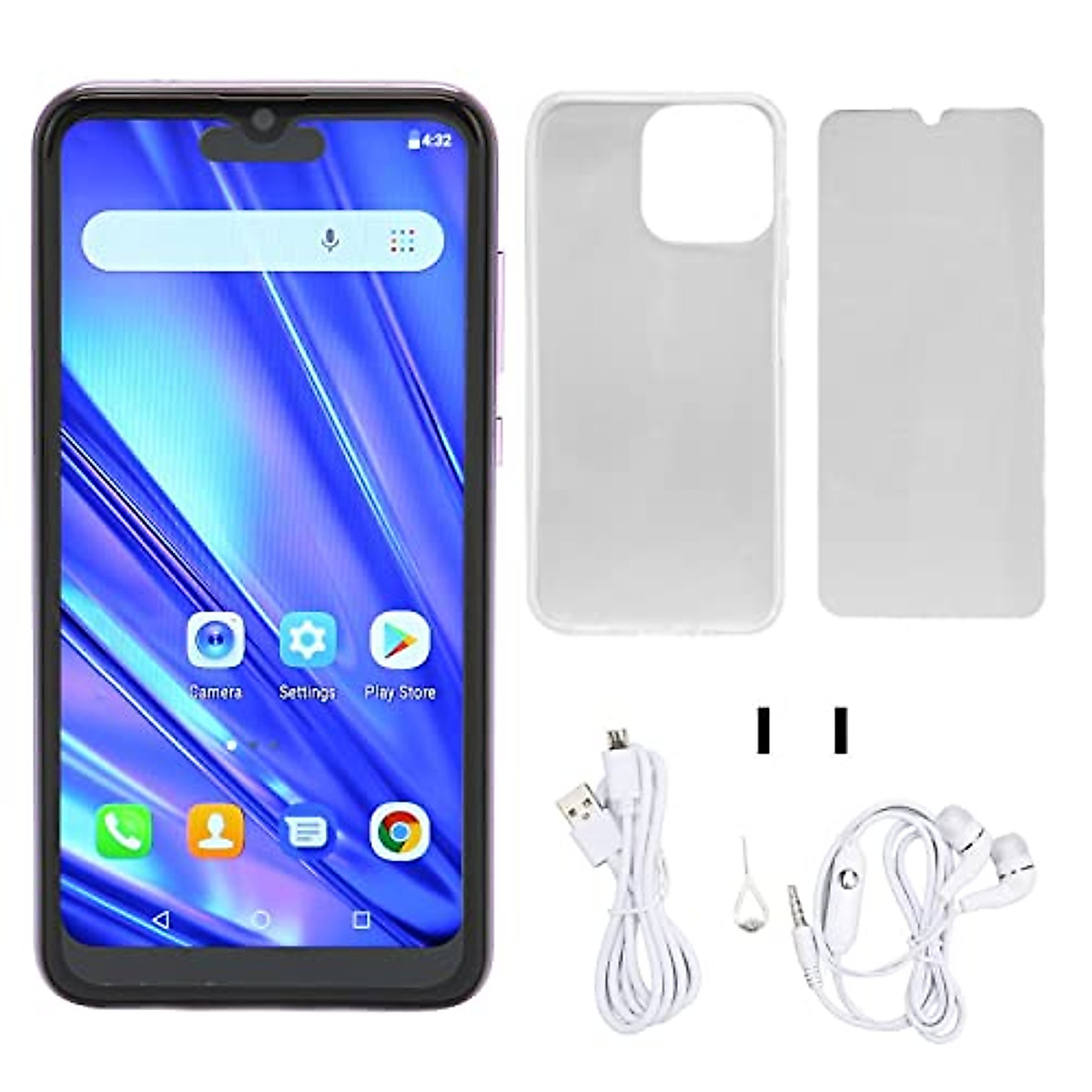AMONIDA IP14 Pro 6.1 Inch Mobile Phone 3 Card Slot 4GB 32GB Mobile Phone for Everyday (US Plug)