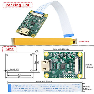Geekworm Hdmi-in Module for Raspberry Pi, Hdmi to CSI-2 C779, Hdmi inpute TC358743 Supports up to 1080p25fps Compatible with Raspberry Pi 5/4B/3B+/3B/Pi Zero/W/2W