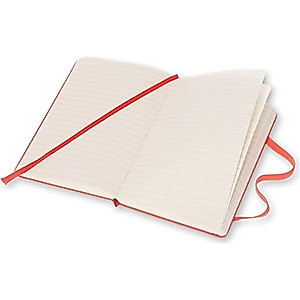 Moleskine Classic Notebook, Pocket, Ruled, Coral Orange, Hard Cover (8051272893571)