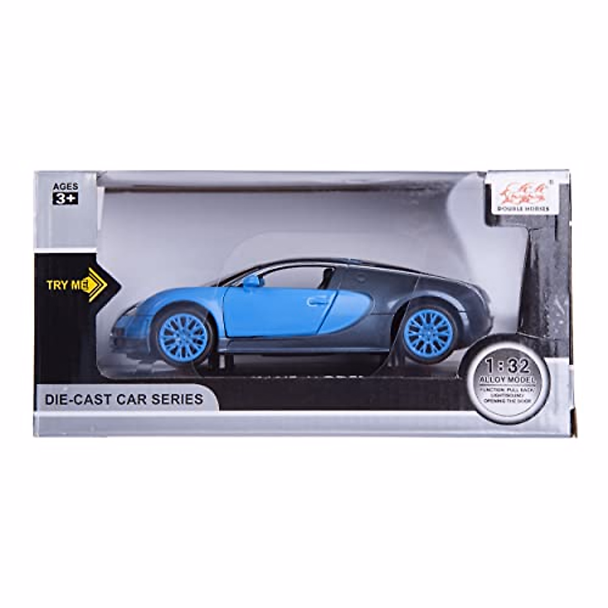 ZHMY 1:32 Bugatti Veyron Alloy Diecast car Model Collection Light&Sound Blue