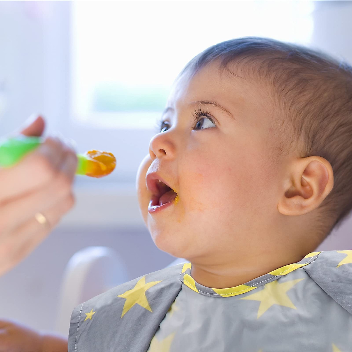 Accmor 3pcs Waterproof Baby Bibs/Short Sleeve Bibs for Feeding/Toddler Smocks/Baby Bibs 6-36 Months