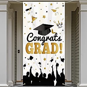 2022 Large Graduation Party Banner for Graduation Decorations, Congrats Graduation Sign Door Cover, Graduation Party Supplies for Photo Prop Booth Backdrop Indoor Outdoor