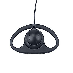 Yolipar PR400 Earpiece Compatible with Motorola Radio CLS1410 CLS1110 CP200 GP300 GP2000 Walkie Talkie with PTT Mic 2 Pin Headset Single-Wire Surveillance Kit (D-Shaped)