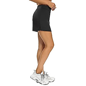 LouKeith Tennis Skirts for Women Golf Athletic Activewear Skorts Mini Summer Workout Running Shorts with Pockets Black S