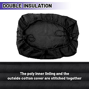 ALMOXVYE Indoor Air Conditioner Cover, AC Unit Covers for Inside, AC Cover for Inside Window Unit 17 x 13 x 3.5 inch ( L x H x D ), Black