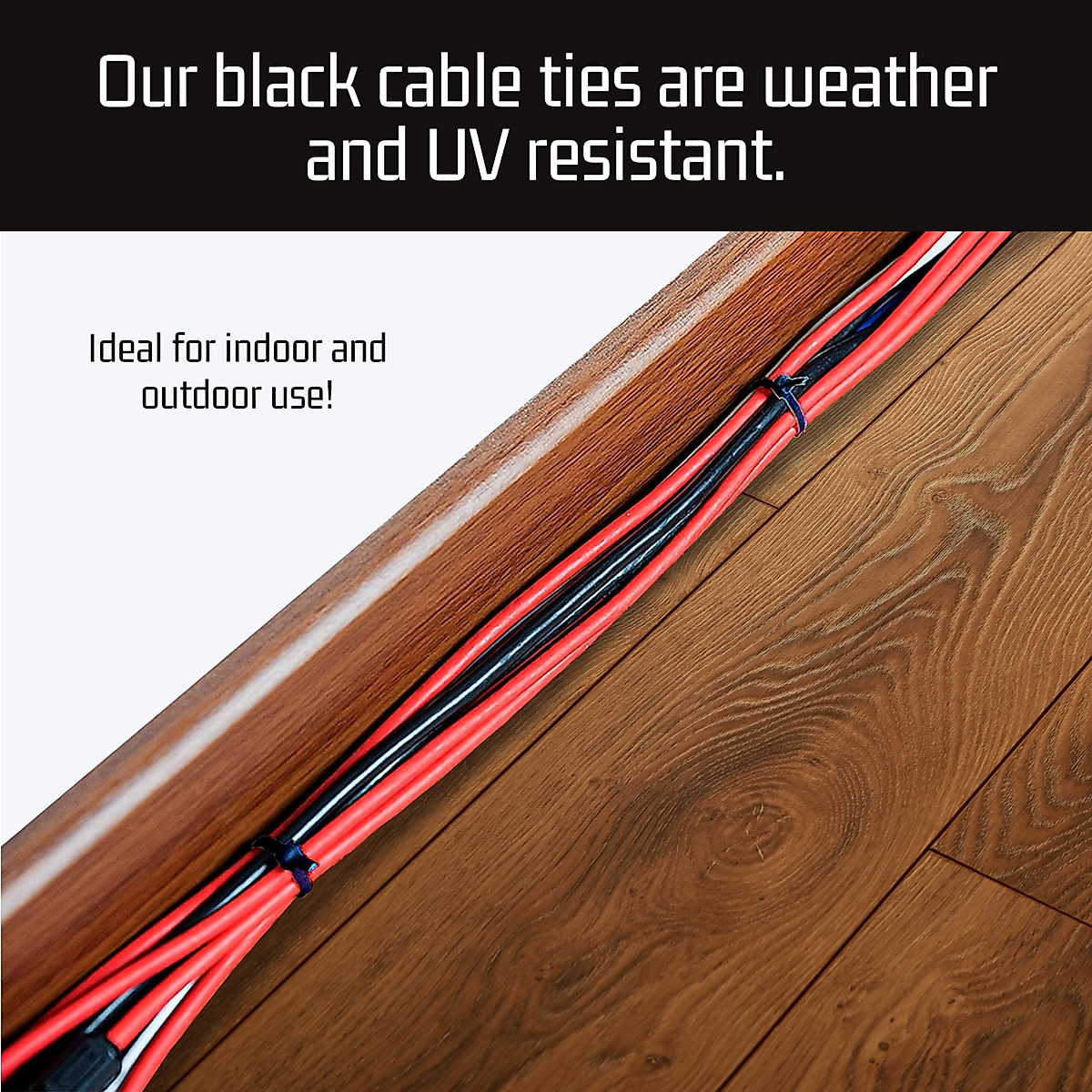 Bolt Dropper 1000-Piece Set of Cable Zip Tie 8 inch - 40lbs Tensile Strength - Heavy Duty, Self-Locking Premium UV-Resistant Nylon Ties - Indoor & Outdoor Organization of Cables, Tarps, & More