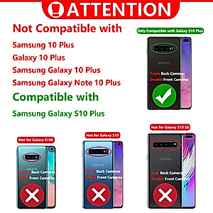 MODOS LOGICOS Case for Samsung Galaxy S10 Plus 6.4", [Detachable Wallet][Cash Storage][9 Card Slots 1 Id Window] Glitter PU Leather (Smooth Finish) Purse with Removable Inner Magnetic Case - Rose Gold