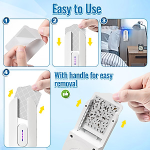 Qualirey 20 Pack Flying Insect Trap Refill Compatible with BugMD No Buzz Zone Bug Trapper, Refill Glue Boards, Adhesive Fly Trap Refills Pad for Insect Bug Mosquito Gnat Fruit Fly Catcher Indoors