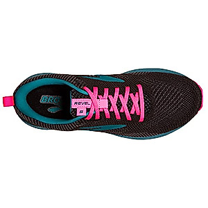 Brooks Women's Revel 5 Neutral Running Shoe - Black/Blue/Pink - 10