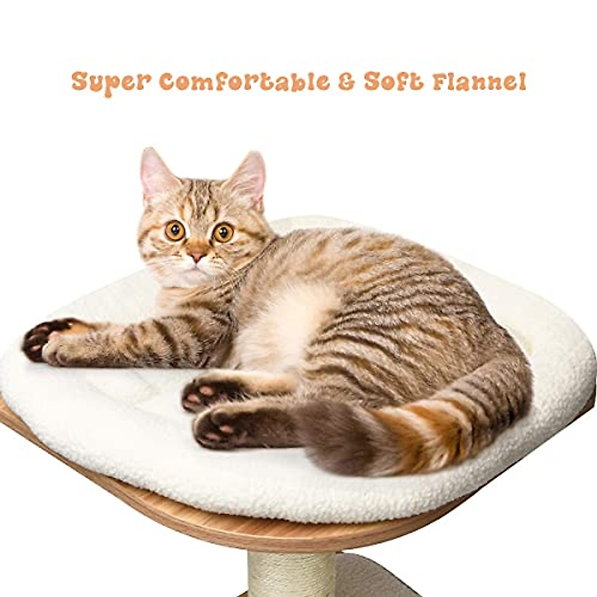 Tangkula Modern Wood Cat Tree, 69-Inch Cat Tower with Multi-Layer Platform, Tall Cat Tree with Sisal Rope Scratching Posts, Cat Condo Furniture w/Washable Plush Cushions for Large Cats Kittens