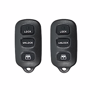 Keyless Entry Remote Control Car Key Fob Fit for Toyota 4Runner 1999 - 2009 Toyota Sequoia 2001-2007 Replacement Remote Control 3 Buttons Car Key FCC ID HYQ12BBX HYQ12BAN 2 Pack