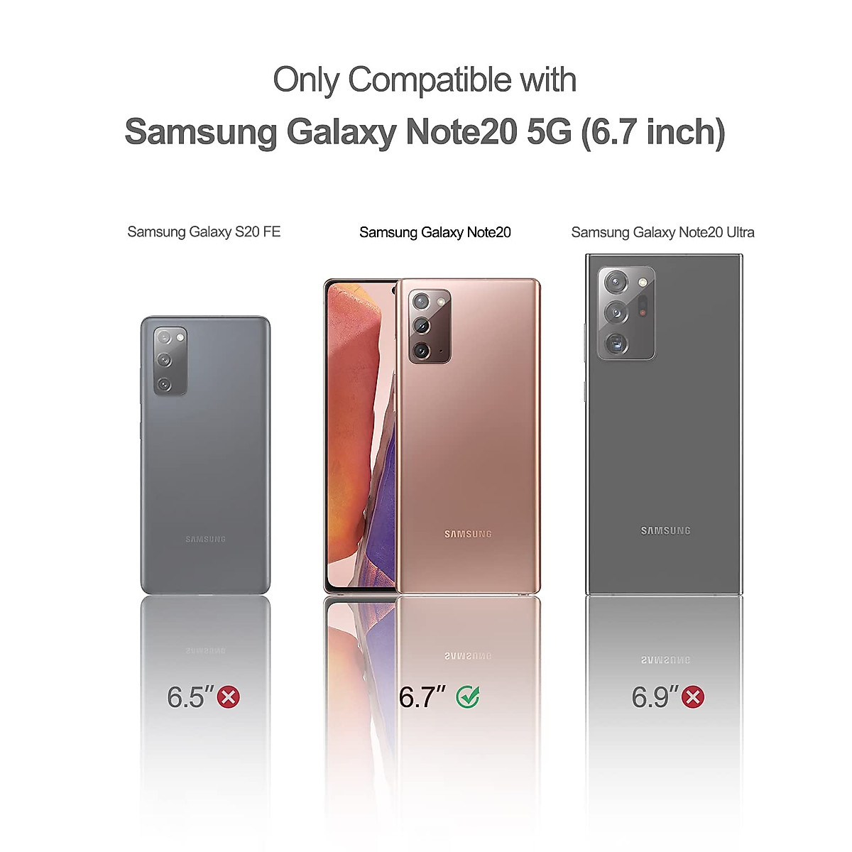 SURITCH Phone Case for Samsung Galaxy Note 20 Case, Front Cover with Built-in Screen Protector Full-Body Protection Shockproof TPU Bumper Protective Case for Man Women Cute, White Marble