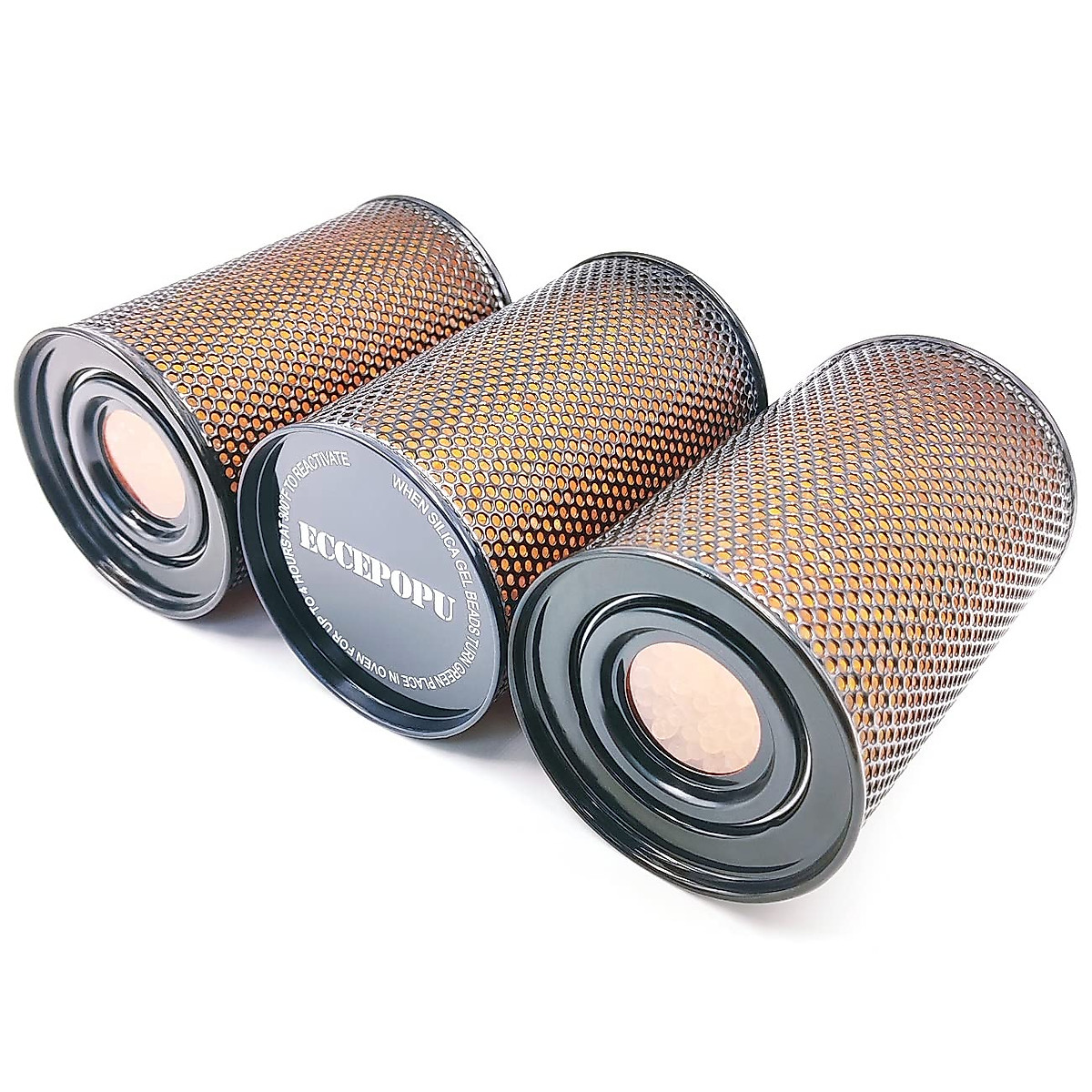 Dehumidifier for Gun Safe, Moisture Absorbers, ECCEPOPU 200g Reusable Desiccant Canister for Safe, Cabinet, Tool Box(3 Units)