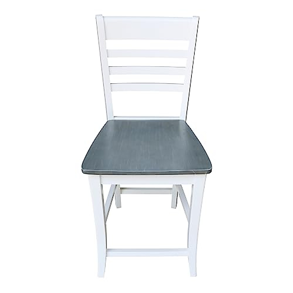 International Concepts Roma Counter Stool-24 Seat Height, White/Heather gray
