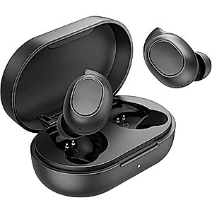 VASSCA Wireless Earbuds, Bluetooth Headphones with Charging Case, & Fast Charge, 25h Playtime, IPX8, Deep Bass, in-Ear Supports Mono Mode, for Music, Calls, and Siri Black