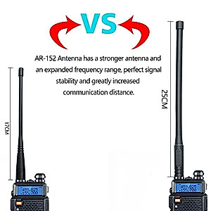 2Pack Baofeng Dual Band VHF UHF SMA-Female Tactical Antenna for Baofeng AR-152 UV-5R UV-82 BF-F8HP BF-H6 BF-888S TP-8Plus Kenwood TYT Etc Two Way Radio