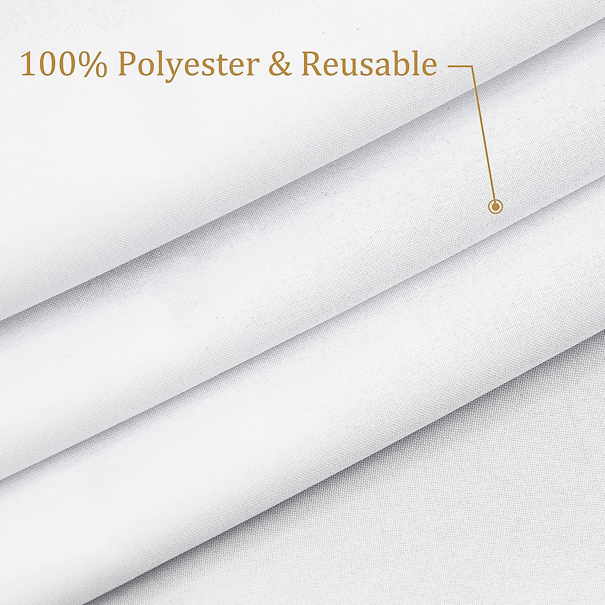 BRILLMAX 4 Pack White Table Clothes for Rectangle Tables 60 x 84 Inch Tablecloths - Polyester Fabric Waterproof Stain and Wrinkle Resistant Washable Table Cloth