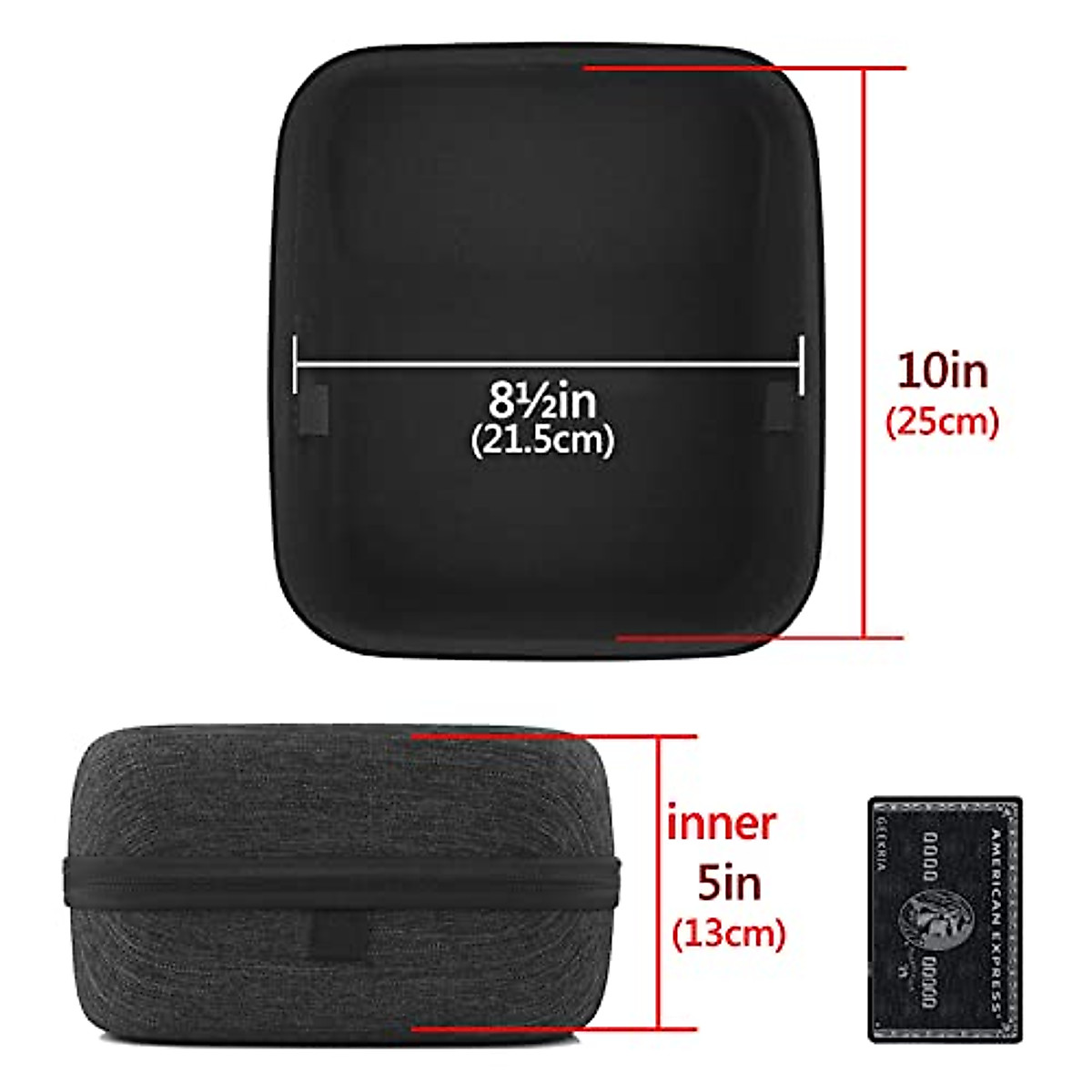 Geekria Shield Case for Large-Sized Over-Ear Headphones, Replacement Protective Hard Shell Travel Carrying Bag with Cable Storage, Compatible with Sennheiser HD660s 2, HD599, AKG K371 (Dark Grey)