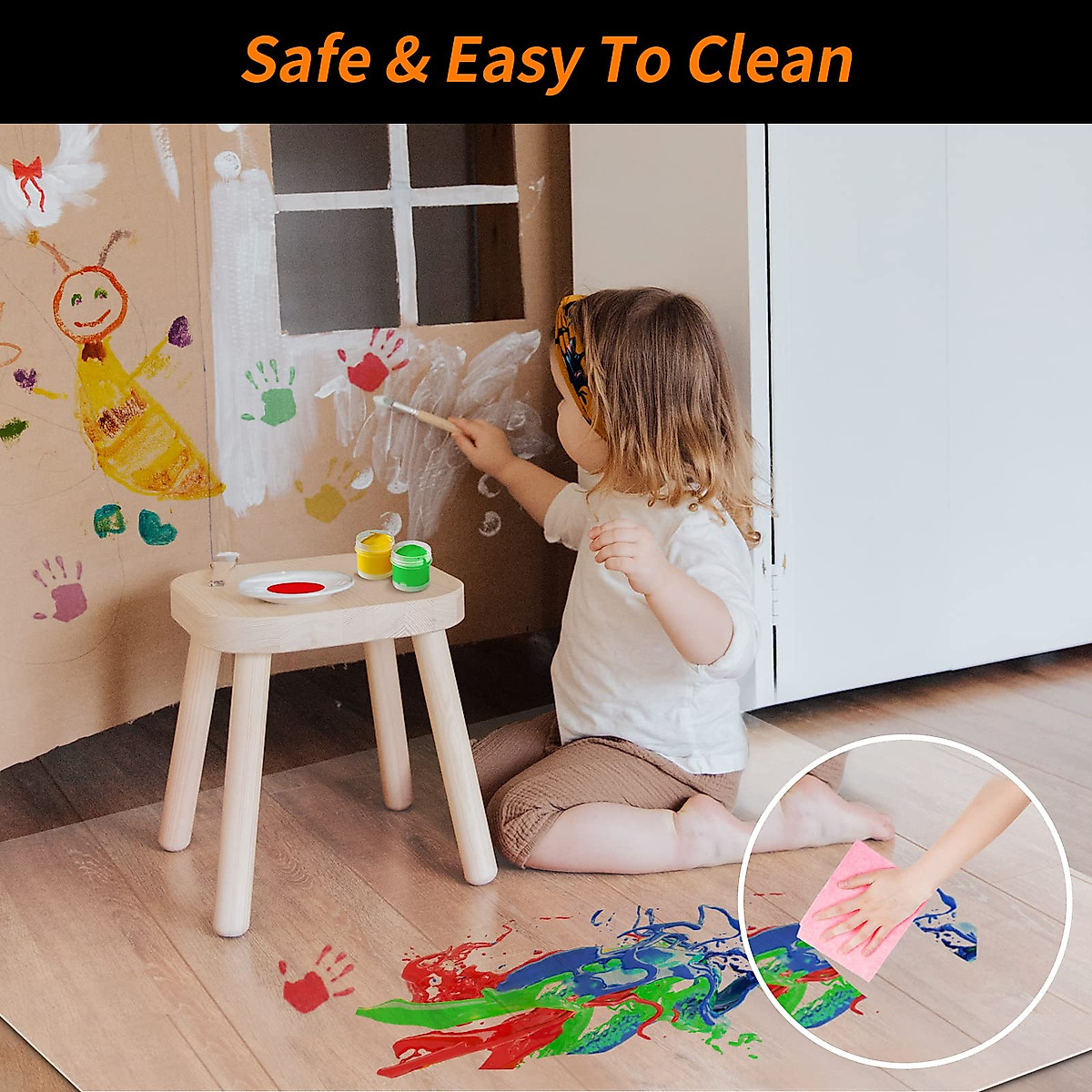 Office Chair Mat for Hardwood Floor - 36"x48" Floor Protector Mat for Rolling Chair, Clear Computer Desk Chair Mat for Hard Floor Use - Double Sided Texture, Easy Glide and Flat Without Curling