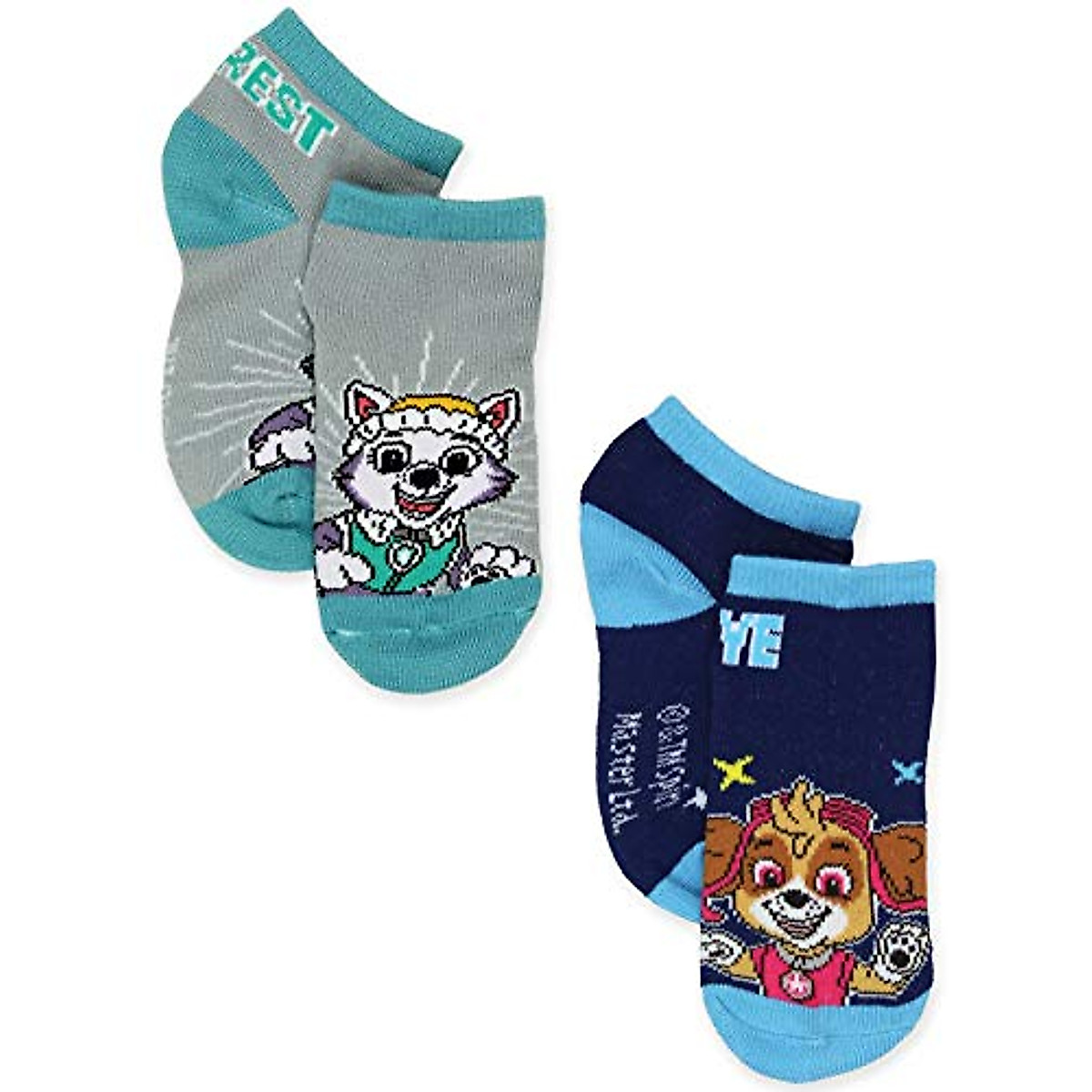 Nickelodeon Paw Patrol Toddler Boys 6 Pack Quarter Style Socks Set (Small (Sock: 4-6), Multicolor)