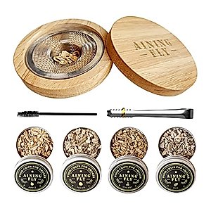 Cocktail Smoker-AINING FLY Old Fashioned Kit for Whiskey Smoker, Bourbon Smoker Kit, Drink Smoker for Infuse Cocktails, Whiskey, Bourbon, Drink, Meat, Cheese, Salad and BBQ, Gifts for Men