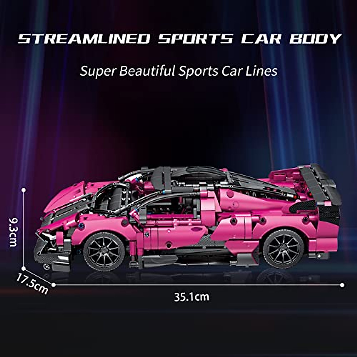 Sowide Super car Building Blocks and Construction Toy, Construction Toy Building Set for Kids Adults, Collectible Model Car Kits, 1:14 Scale Super Car Model Building Sets(1317 Pieces)