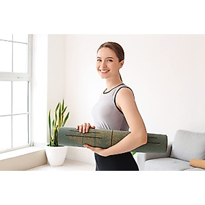 Peaceful Mountain SatoriConcept Cork Yoga Mat with Strap,100% Eco Friendly Cork & Rubber, Lightweight with Perfect Size (72”x24”) and 4mm Thick, Sweat-Resistant, Innovative Exercise Mat for Hot Yoga