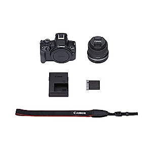 Canon EOS R50 Mirrorless Vlogging Camera (Black) w/RF-S18-45mm F4.5-6.3 is STM Lens, 24.2 MP, 4K Video, Subject Detection & Tracking, Compact, Smartphone Connection, Content Creator