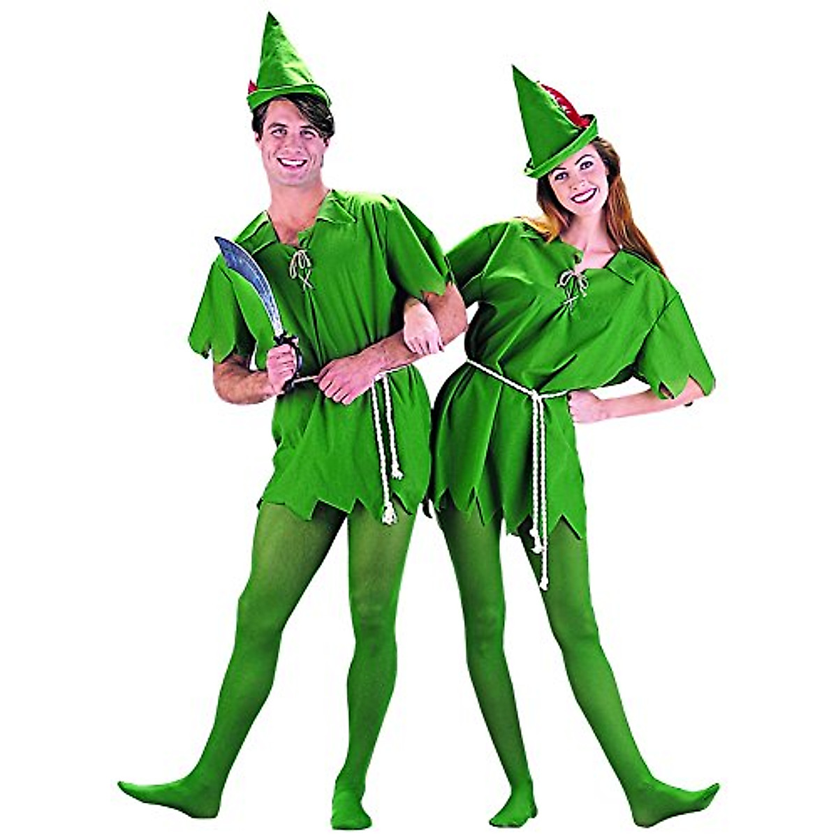 Charades Unisex Adult Peter Pan Adult Sized Costumes, Green, X-Large US