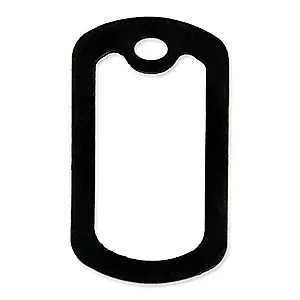PinMart Military Dog Tag Silencer – Silicone Rubber ID Tag Protector – Tag Edge Bumper Prevents Noise & Scratching, Black