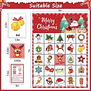 VESPRO 46PCS Christmas Bingo Game Cards for 30 Players Christmas Party Games for Kids Party Classroom Activities