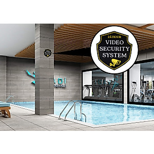 Warning 24 Hour Security Camera Sign | Professional Classic Design | Heavy Duty Dibond Aluminum | Home Property Surveillance Signs | Video Surveillance Wall Sign “REFLECTIVE” |