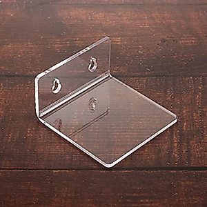 Acrylic Small Adhesive Wall Shelves,Mini Floating Shelves,Acrylic Display Shelves,Ledges for Pop Figures,Plant,Picture Photo Modern Wall for Bedroom Decor Living Room Wall Mounted - Clear