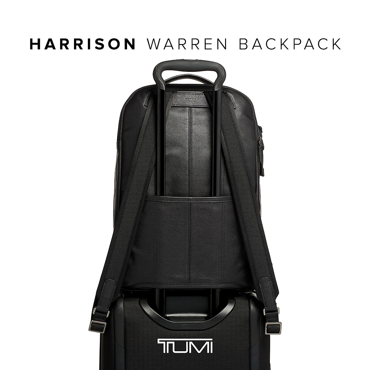 TUMI - Harrison Warren Leather Laptop Backpack - 15 Inch Computer Bag for Men and Women - Black