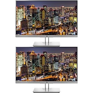 HP EliteDisplay E243 24 Inch IPS LED Backlit Monitor 2-Pack Bundle with FHD 1920 x 1080, HDMI, VGA, DisplayPort