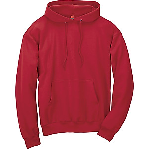 Hanes Men's Pullover EcoSmart Hooded Sweatshirt, Deep Red, XX-Large