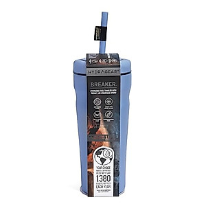 Hydragear Breaker Stainless Steel Tumbler with Tritan Lid and Reusable Straw - 24 Oz - Denim