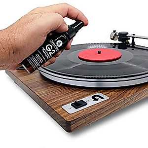 GrooveWasher Intro Record Care System – Essentials for Vinyl Record Collection Cleaning, Easy Spray-on G2 Cleaner, Microfiber Scratch-Free Cleaning Pad + Bonus Label Protector