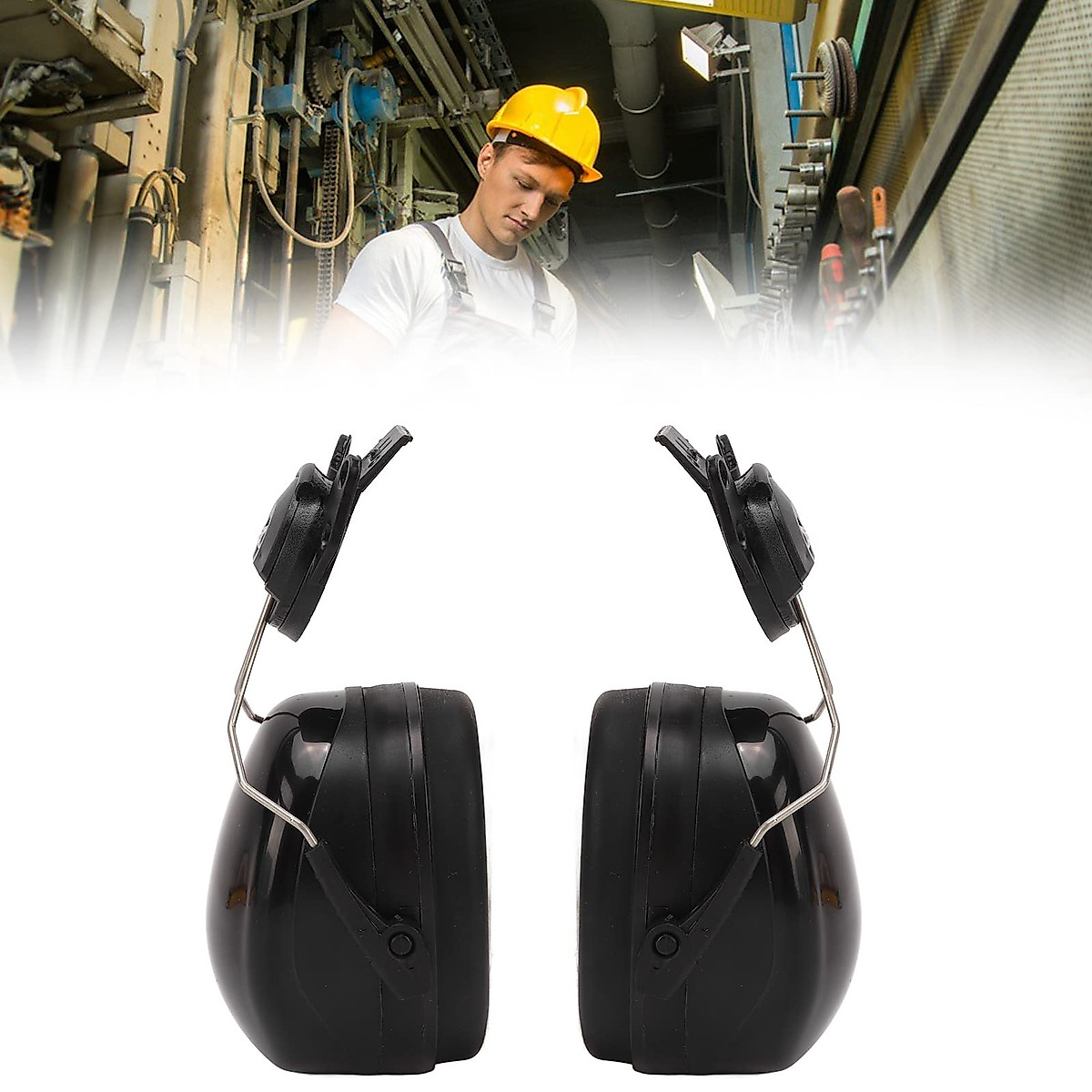 Dilwe Outdoor Earmuffs, Protective Soundproofing Earmuffs/Noise Reduction Helmet Soundproofing Earmuffs (Black) Other tactical supplies