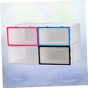 JOINPAYA Sanitary Napkin Storage Bag 4pcs Box Organizer for Shoes Shoe Holder Shoes Organizer Storage Containers Shoes Case Drawer Daily Necessities Clamshell Shoe Rack