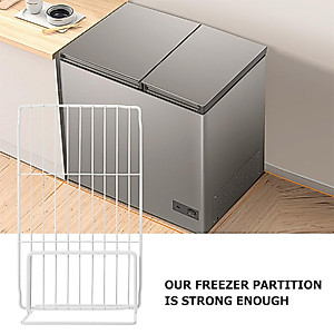 Cabilock 1 Set Refrigerator Dividers Shelf Dividers Closet Organizer Wire Partition Freezer Divider Clothes Wardrobe Separators for Closets, Cabinets, Bedroom, Kitchen, Office